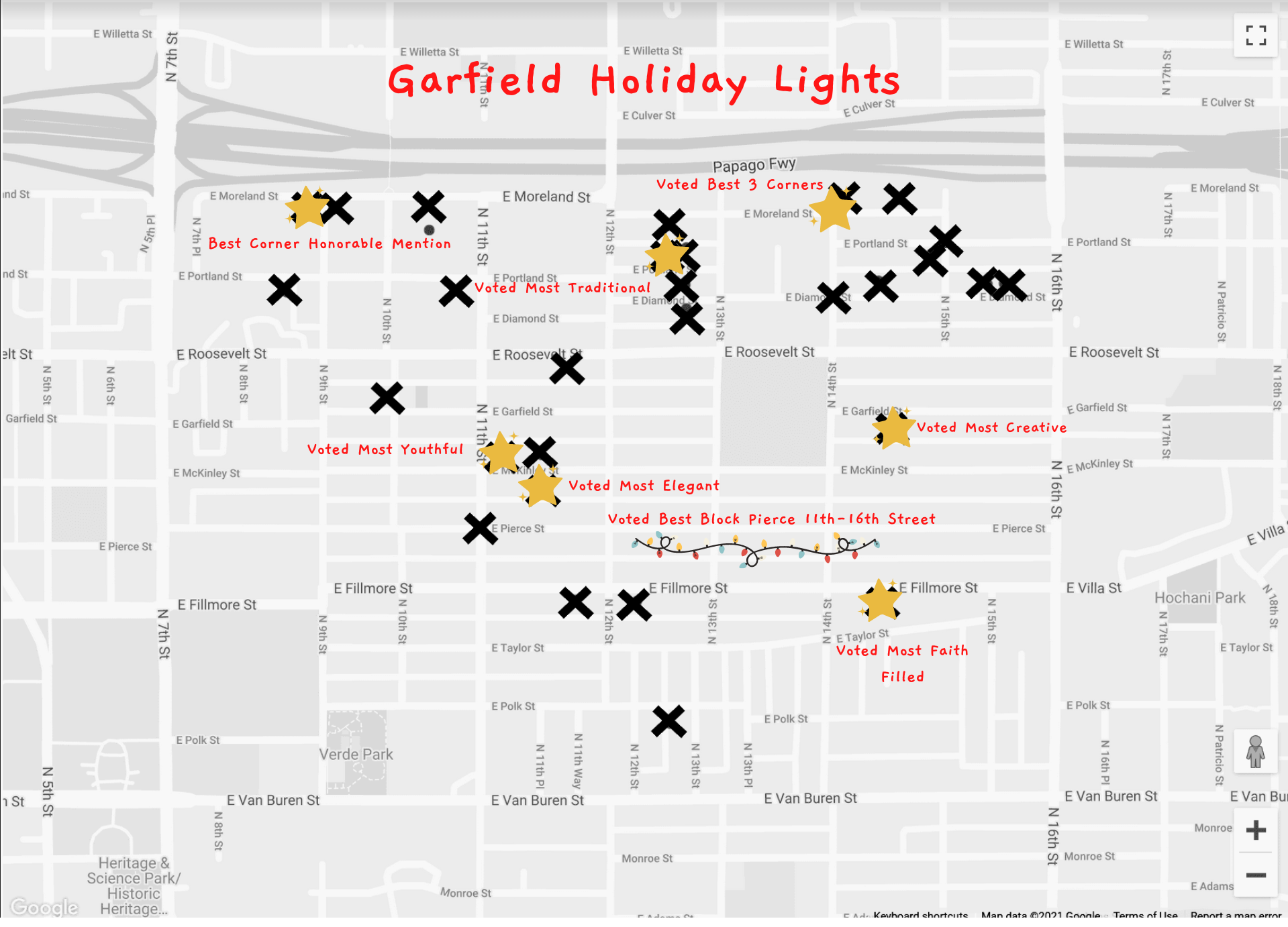 Map & Winners: Garfield Holiday Decorating Contest 2021 – Garfield ...